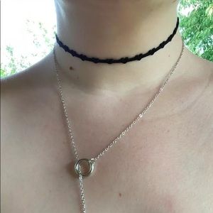Jewelry | Black Fabric Small Dainty Heart Choker | Poshmark